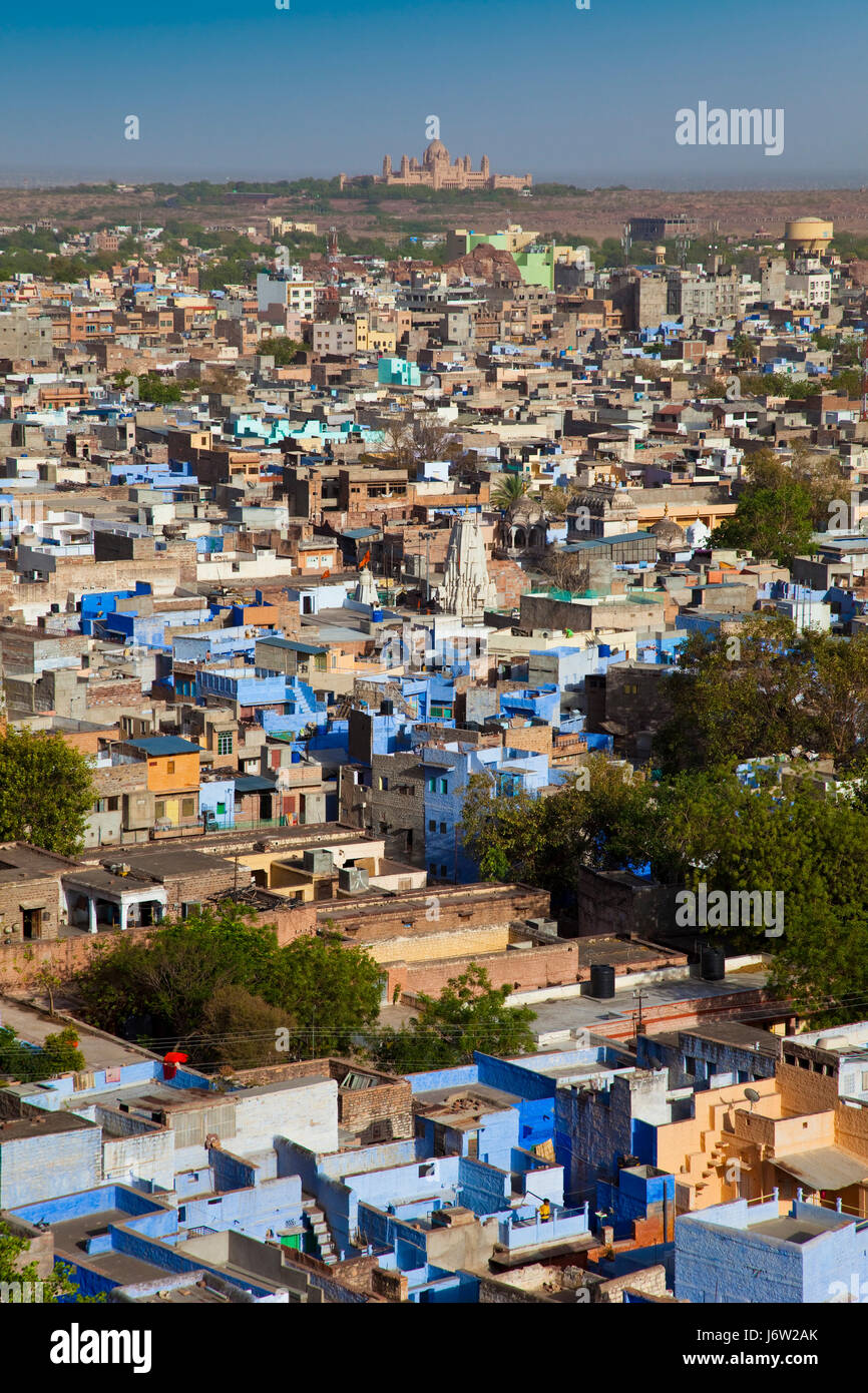 houses city town desert wasteland india sight view outlook perspective ...