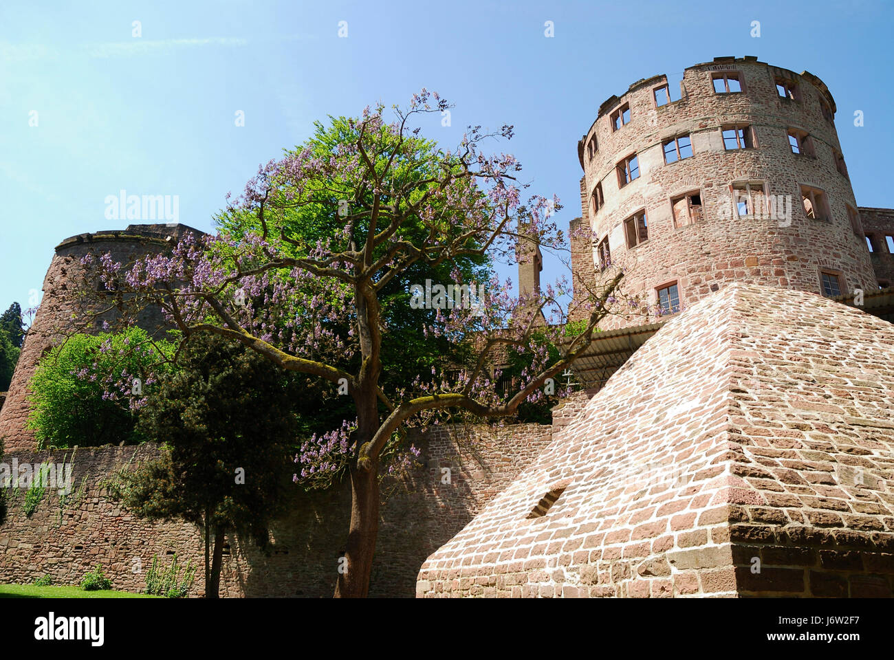 famous wall germany german federal republic ruin castle chateau tower ...