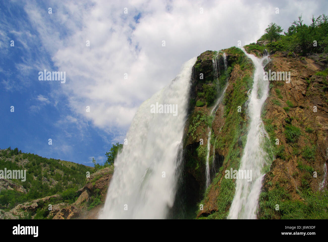 europe waterfall croatia dalmatia blue park green national park blank ...