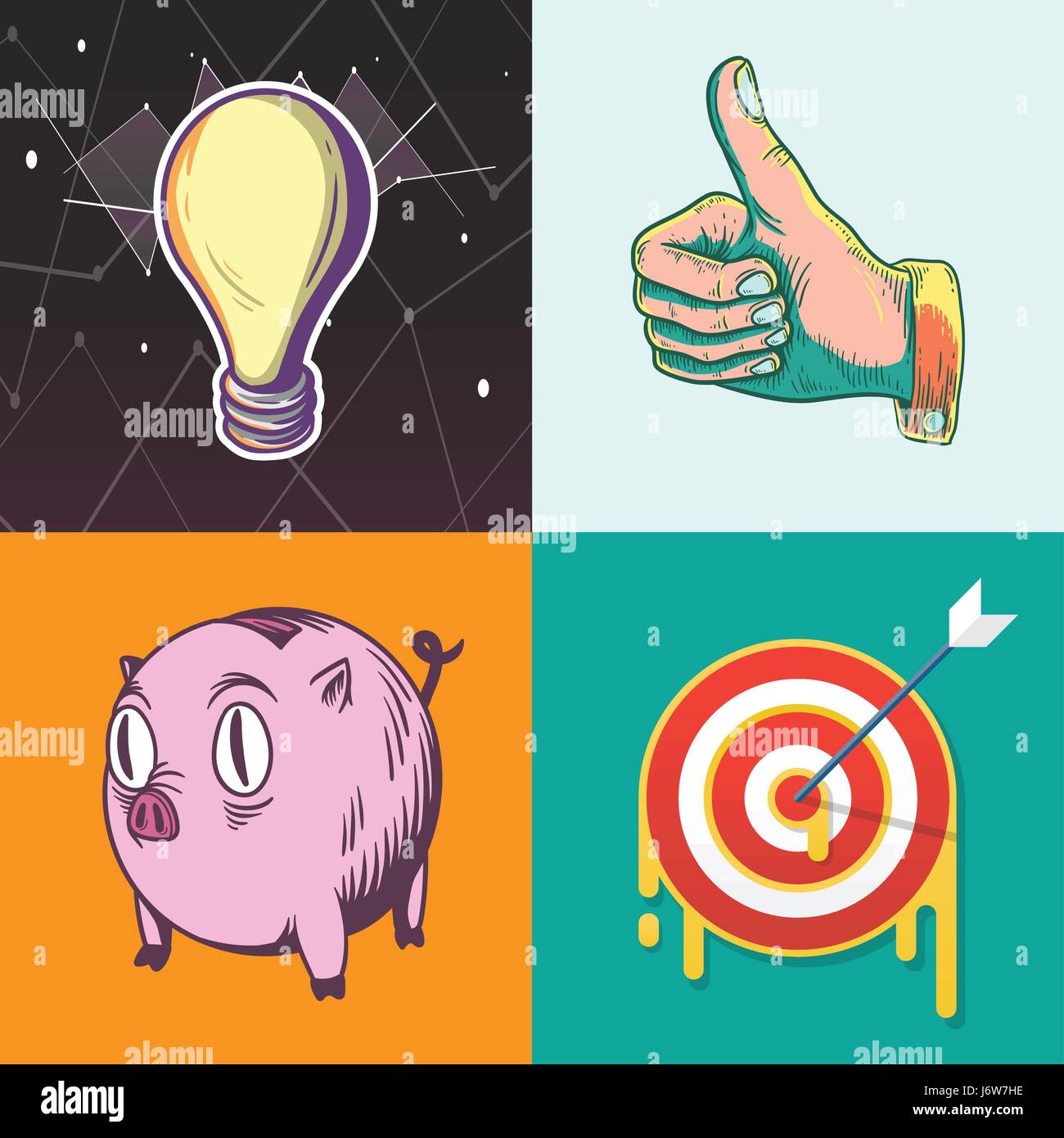 Idea Target Savings Goals Business Investment Graphic Illustration Icon ...