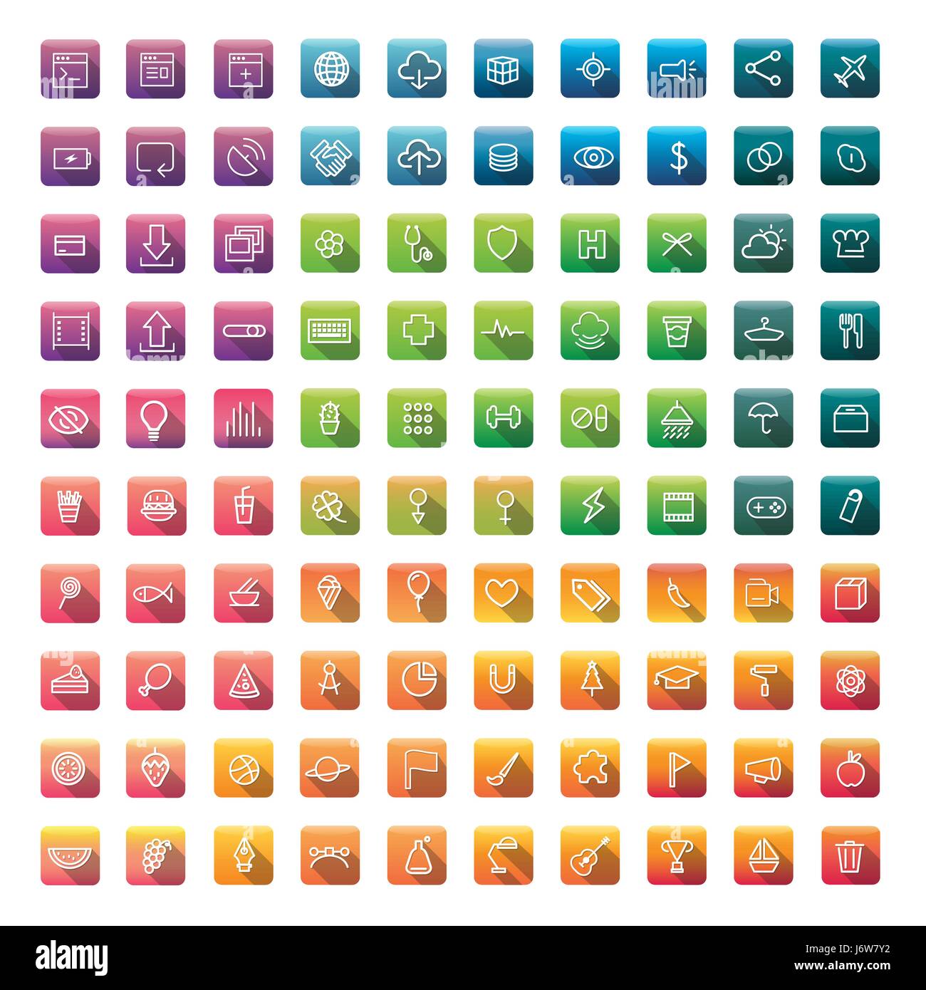 User interface vector icons mixed set collection Stock Vector Image ...