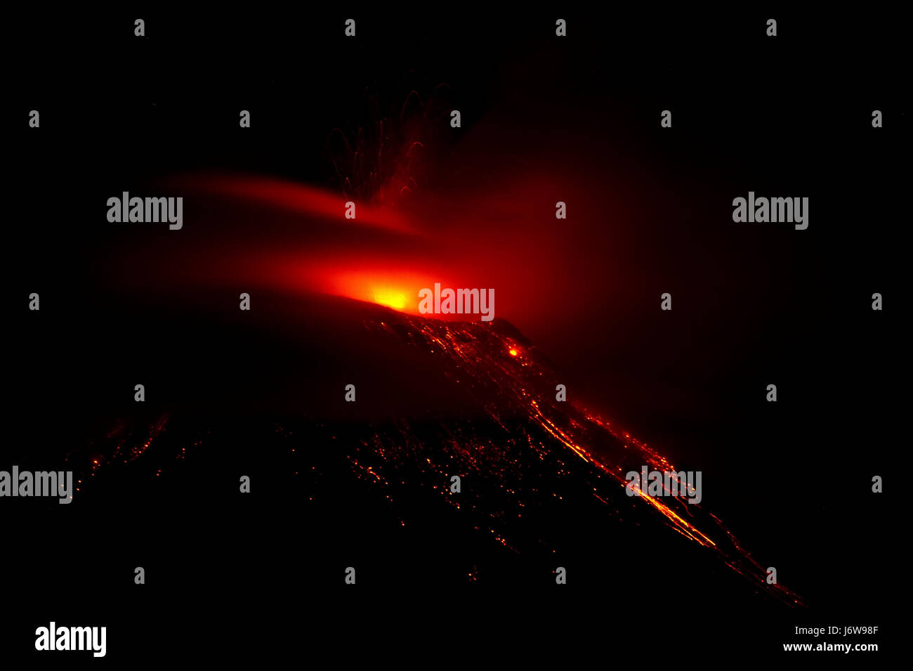 lava explosion burst smoke smoking smokes fume danger stone night ...
