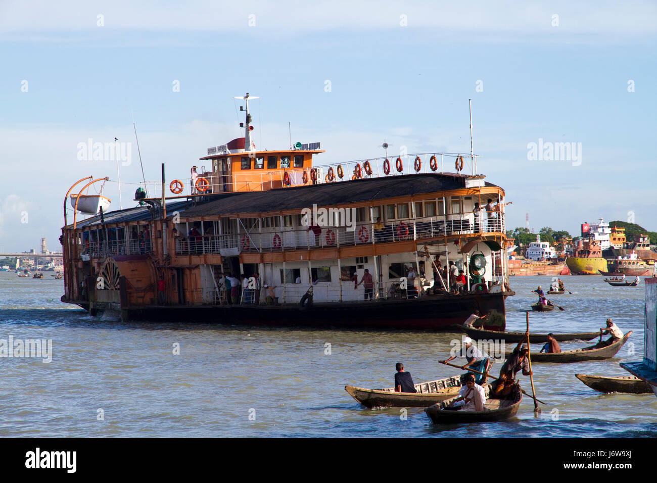 MV Ostrich, a 200-year old paddle steamer, known as Rockets, sets off ...