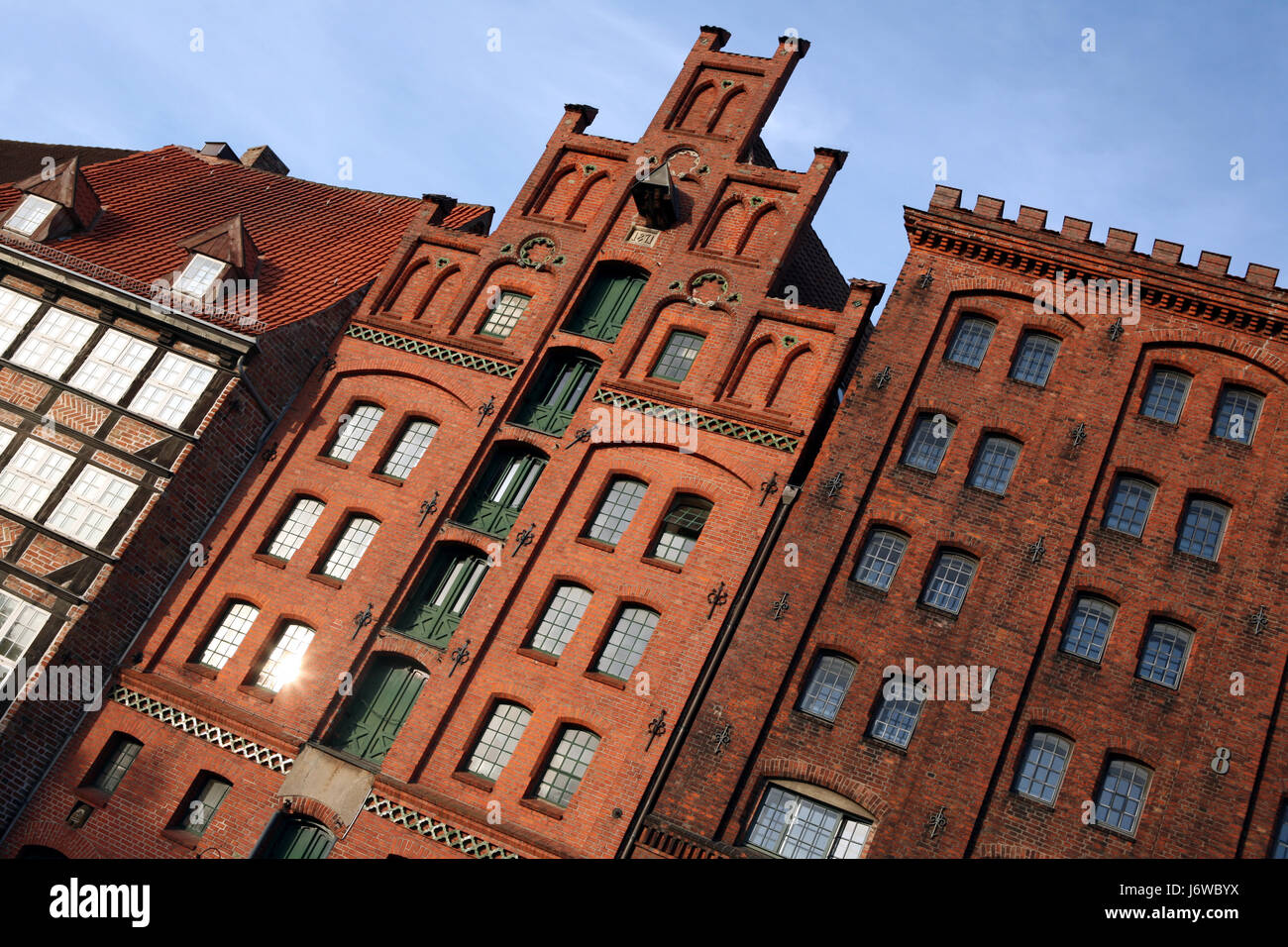 storage houses in brick gothic Stock Photo - Alamy