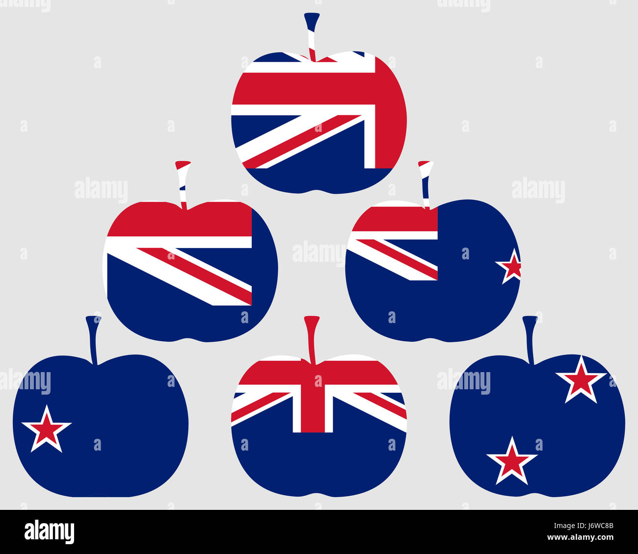 fruit apples apple flag new zealand pictogram symbol pictograph trade ...