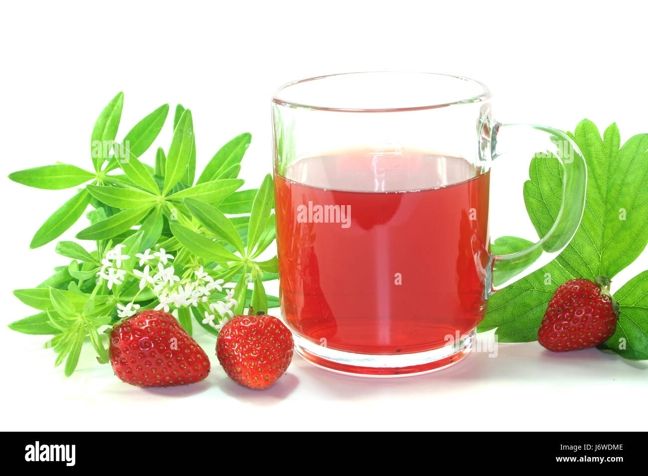 strawberry woodruff tea Stock Photo - Alamy