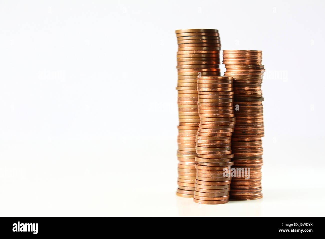 coins stack a cent five-wire element money currency five blank european ...