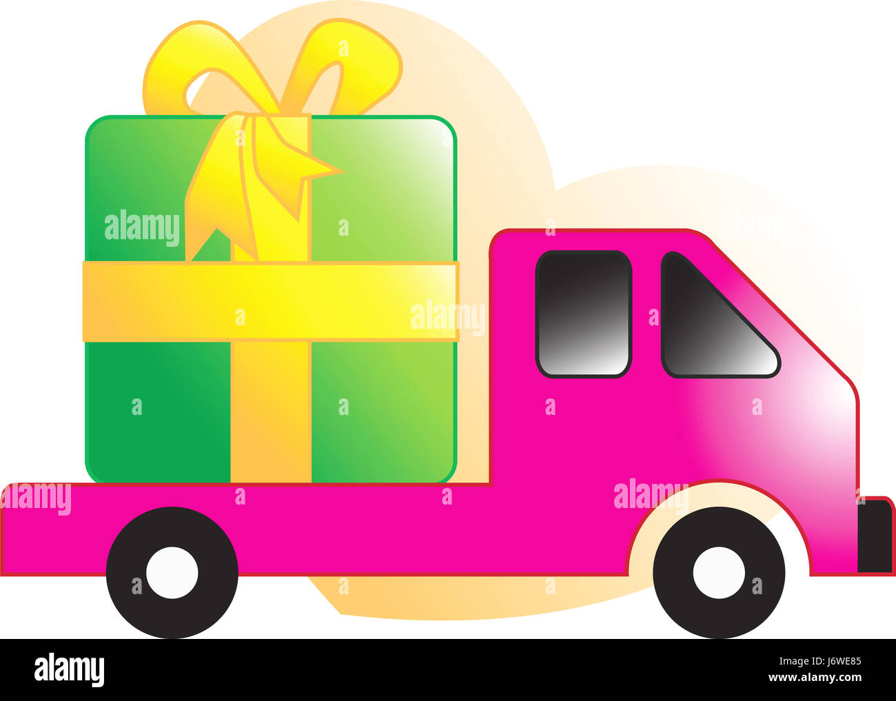 traffic transportation party celebration gift box christmas truck lorry ...