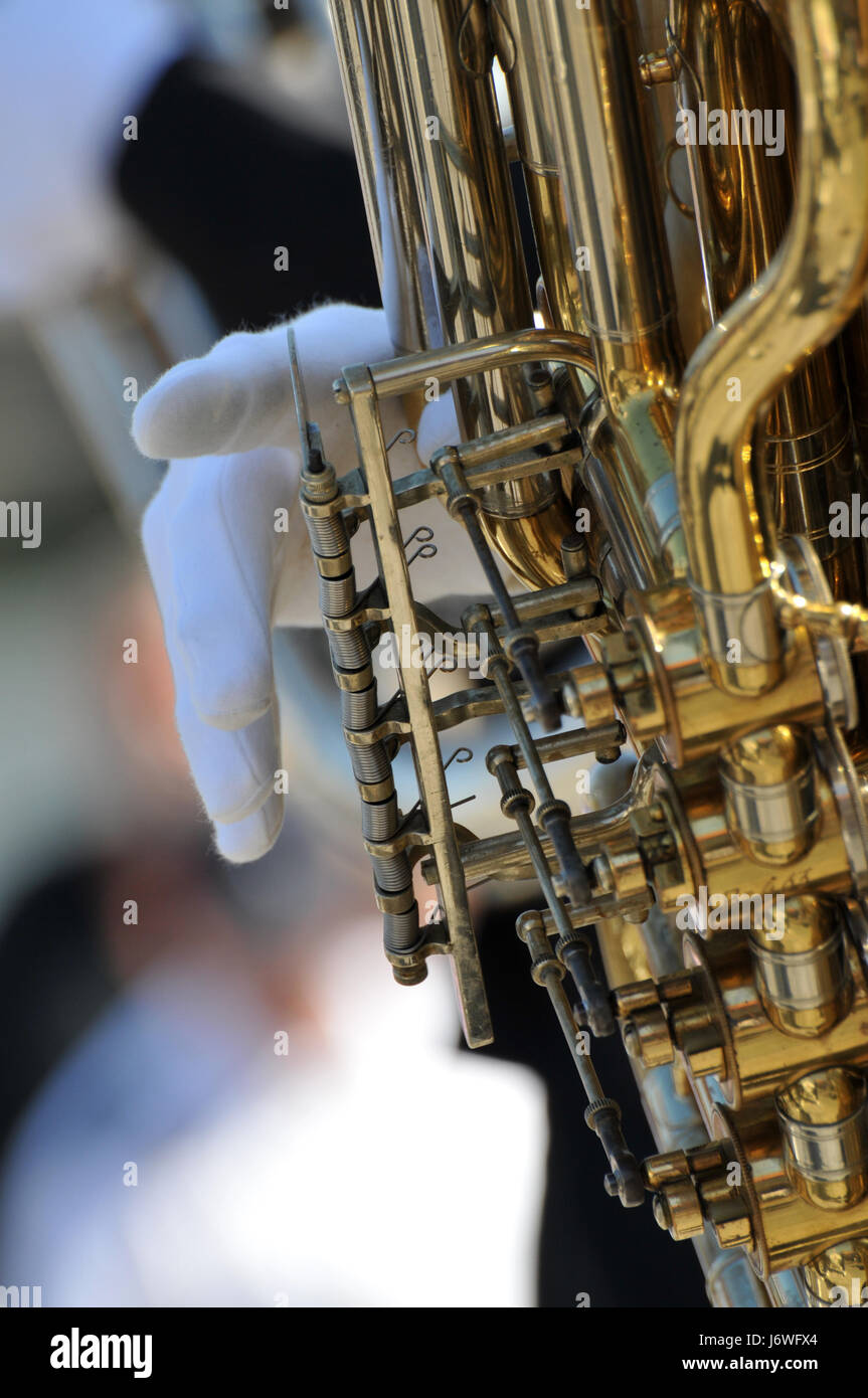 close-up of a musician with tuba Stock Photo - Alamy