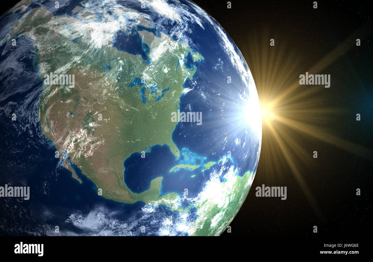 space universe sunrise america globe planet earth world shine shines ...