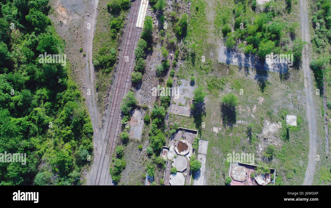 Aerial view of Abandoned Factory Stock Photo - Alamy Aerial view of Abandoned Factory Stock Photo - Alamy