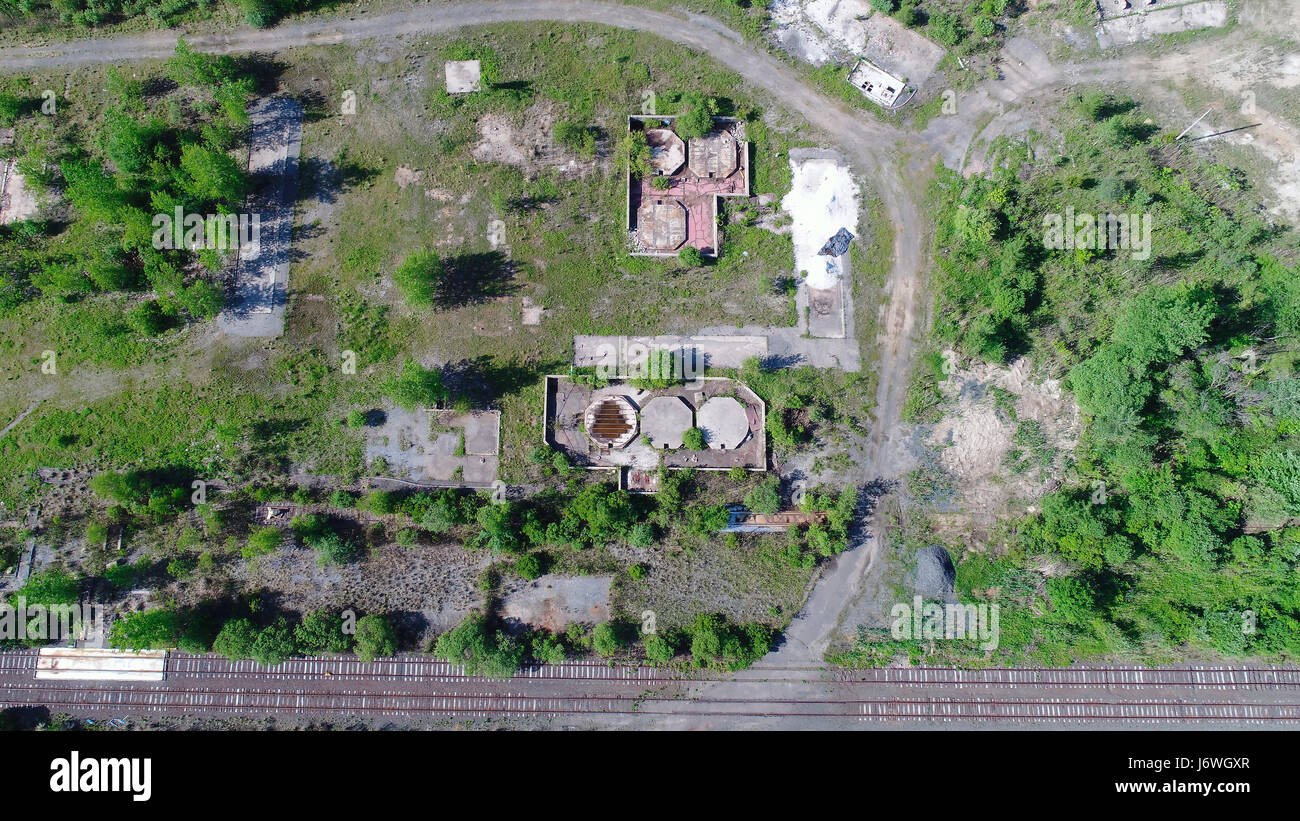 Aerial view abandoned factory hi-res stock photography and images - Alamy