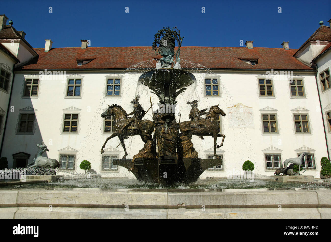 fountain schloss zeil Stock Photo - Alamy