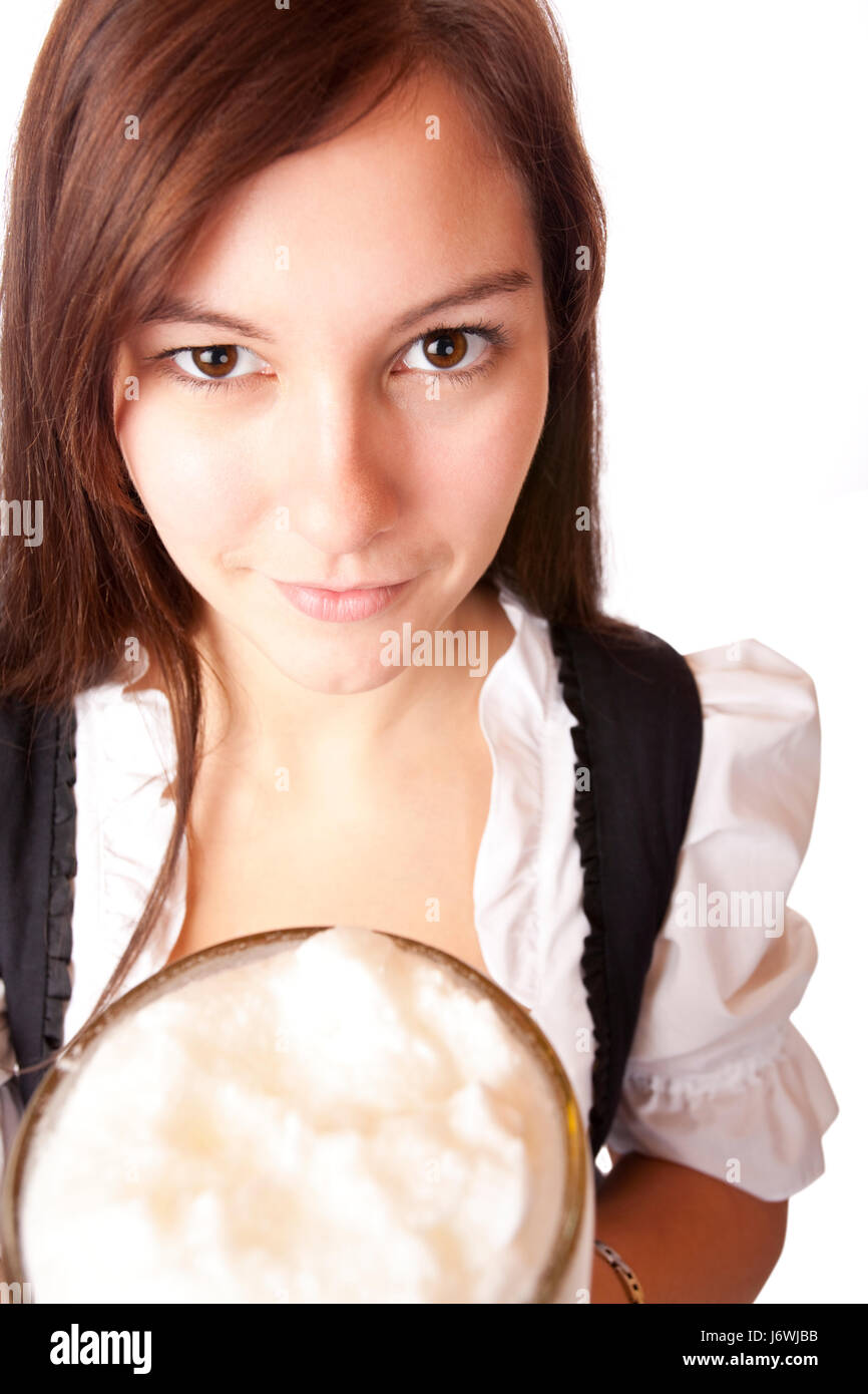 woman with oktoberfest beer stein (mass Stock Photo - Alamy
