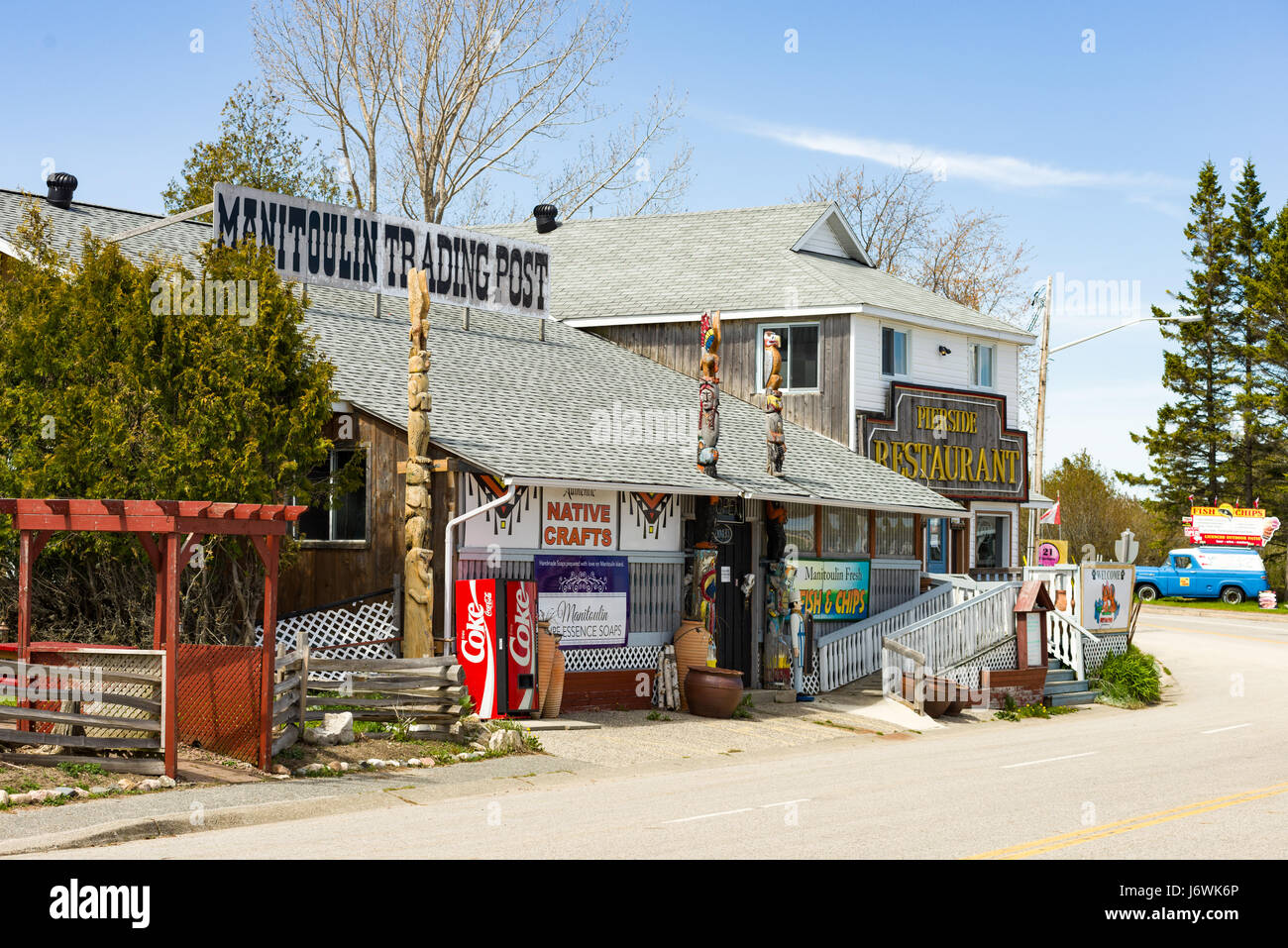 Manitoulin Trading Post Exterior, South Baymouth, Canada Stock Photo ...