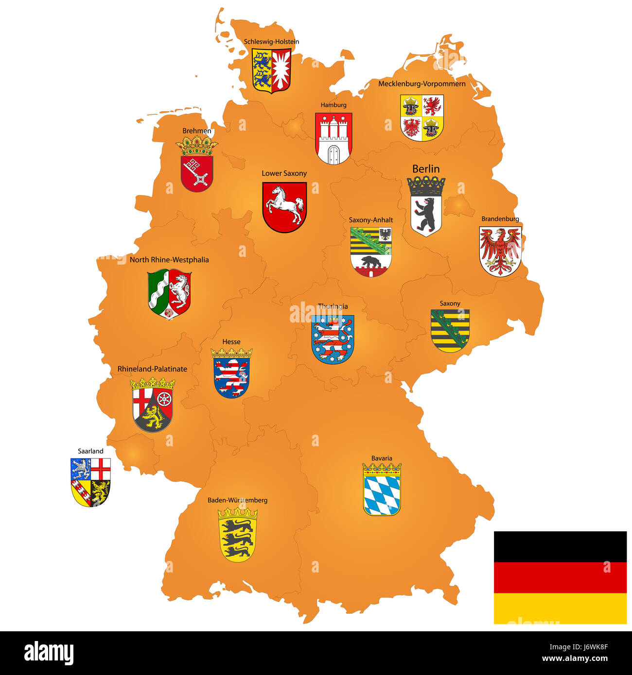 German map with cities hi-res stock photography and images - Alamy