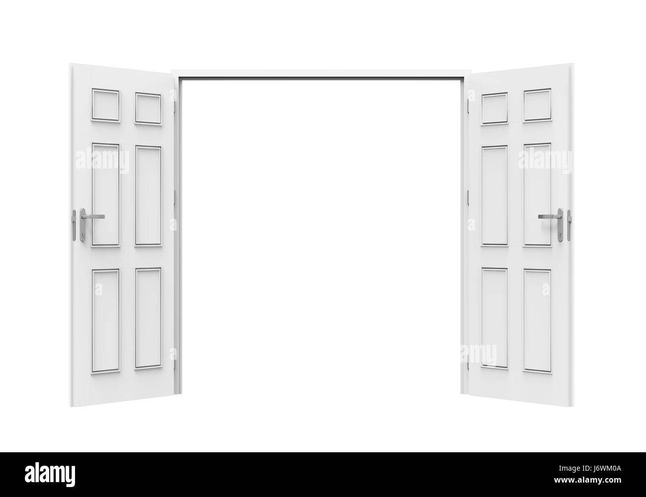 Opened Doors Isolated Stock Photo - Alamy
