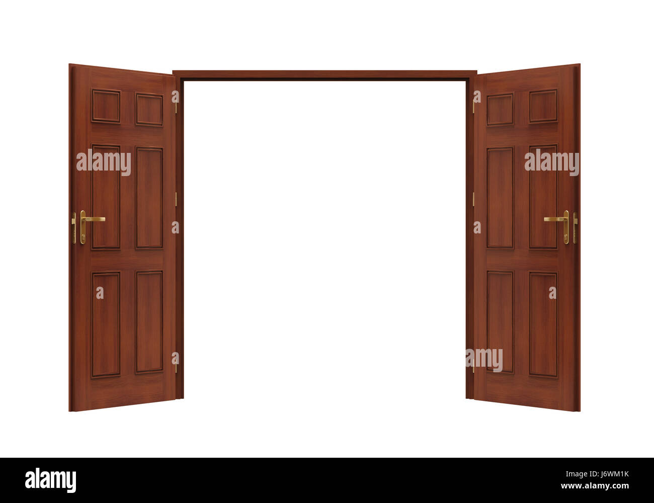 Opened Doors Isolated Stock Photo - Alamy