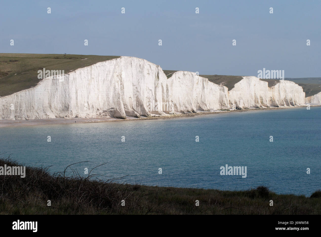england chalk cliff landmark salt water sea ocean water blue famous ...