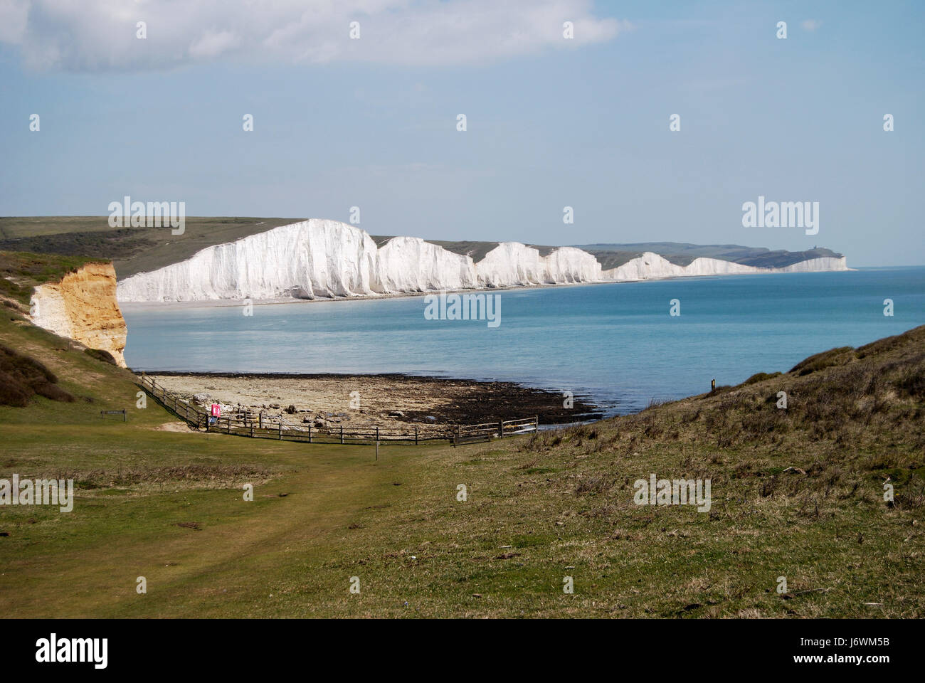 england chalk cliff landmark salt water sea ocean water blue famous ...