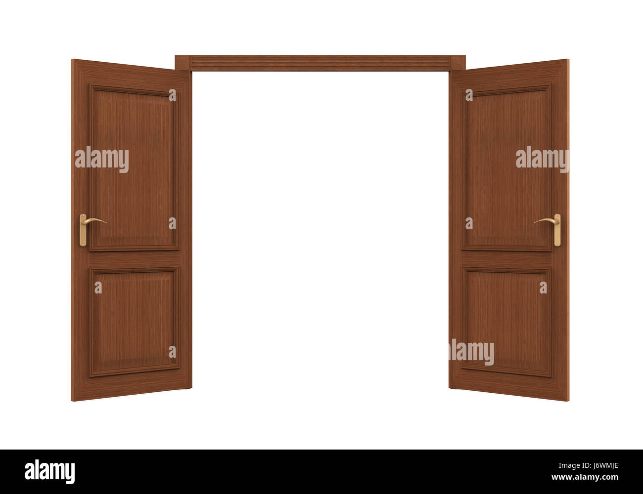 Opened Doors Isolated Stock Photo - Alamy