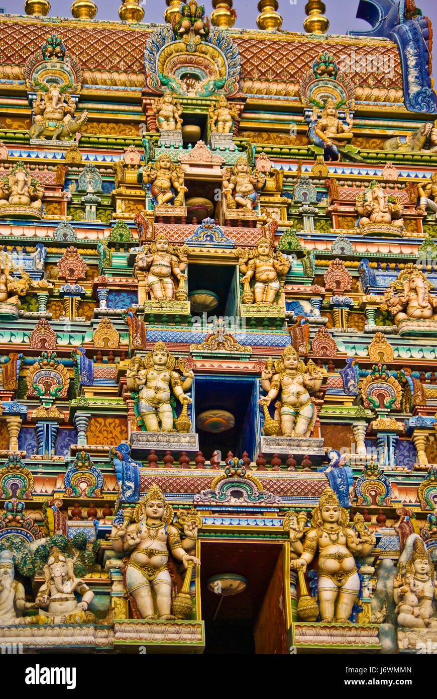 hindu temple victoria in seychelles Stock Photo - Alamy