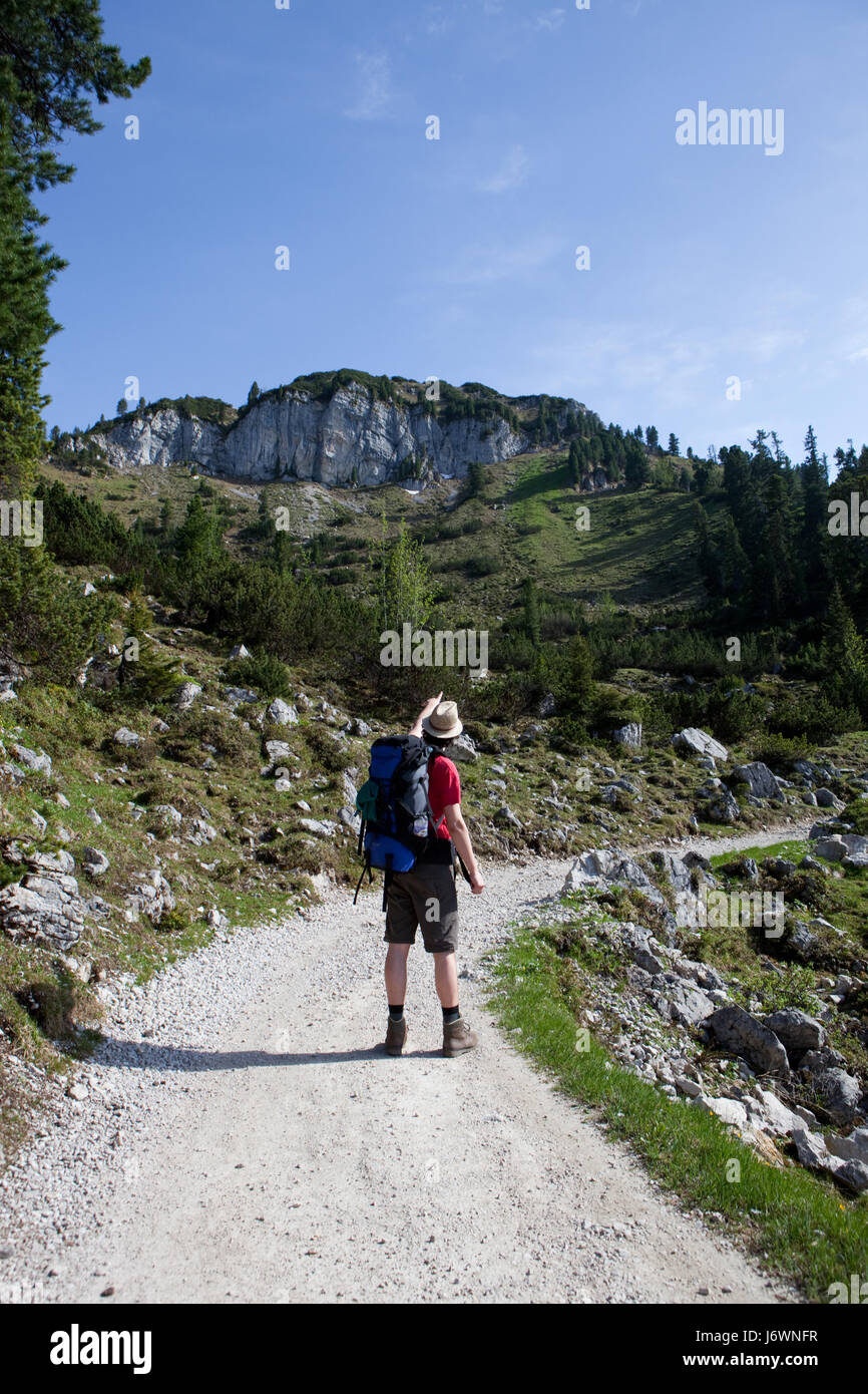 wandering person shows the way Stock Photo - Alamy