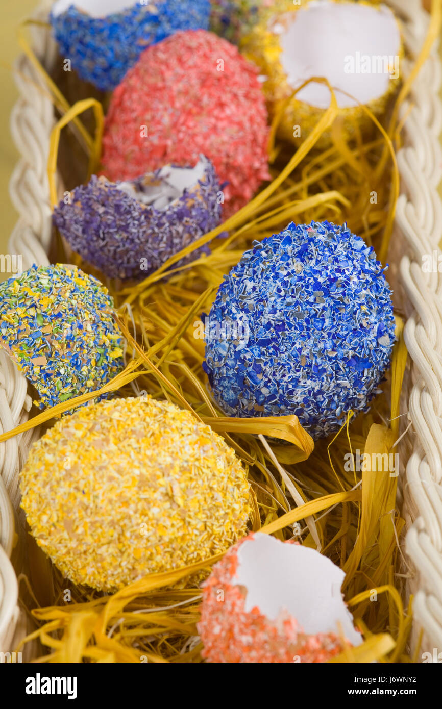 three colorful eggs Stock Photo - Alamy