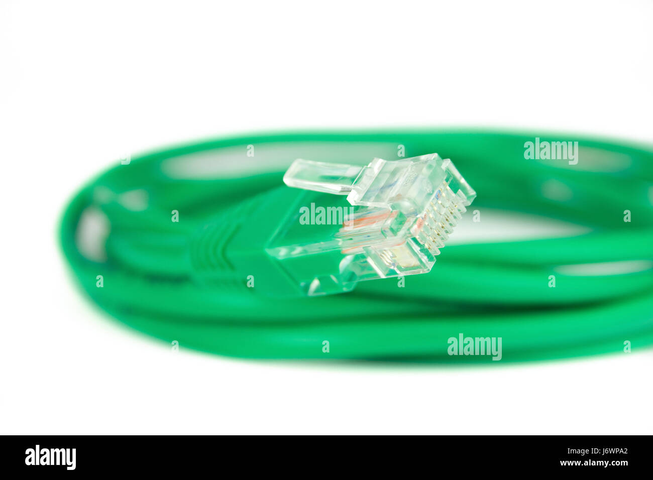 green ethernet cable Stock Photo - Alamy