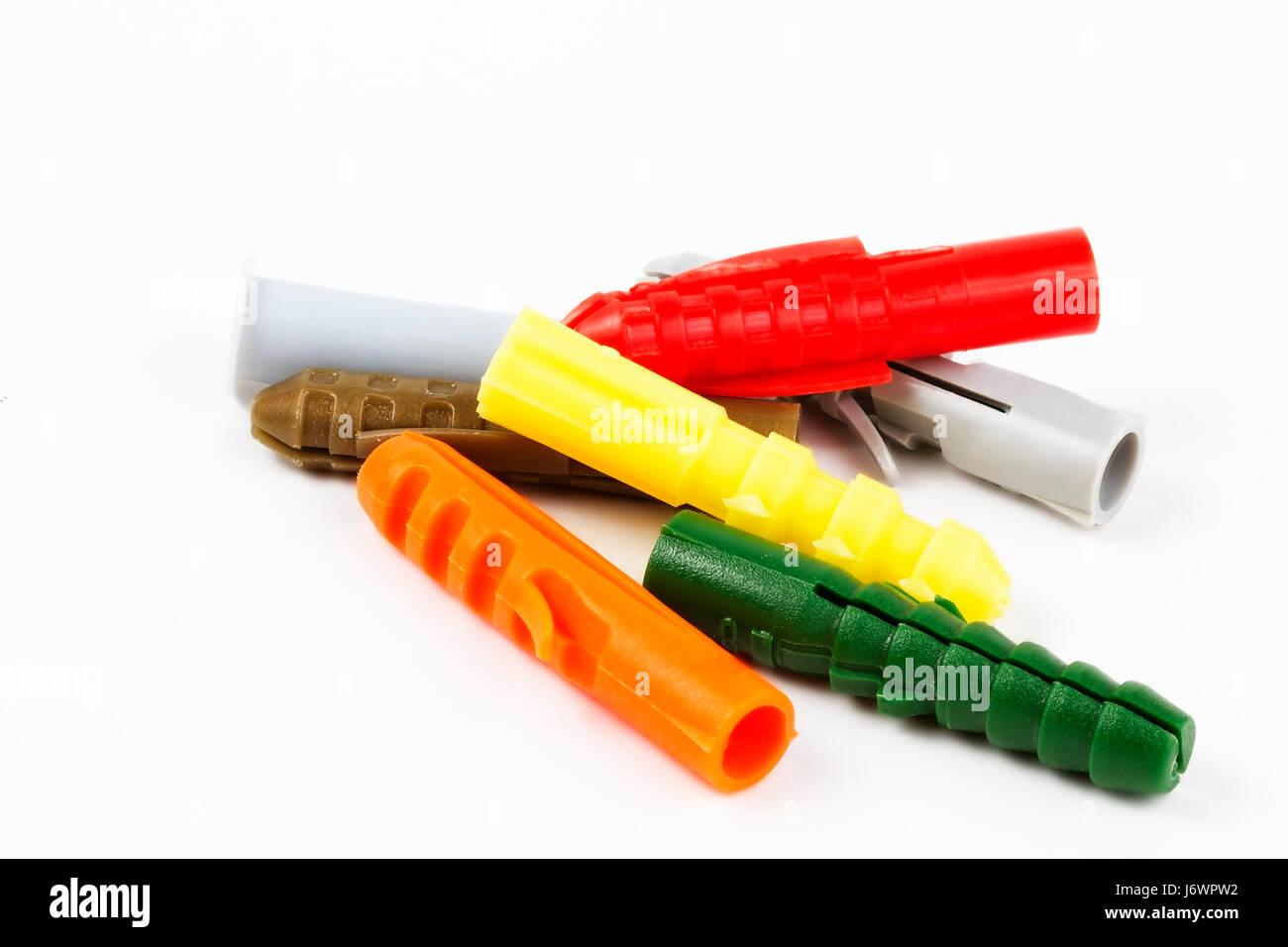 seven colorful duebel Stock Photo - Alamy