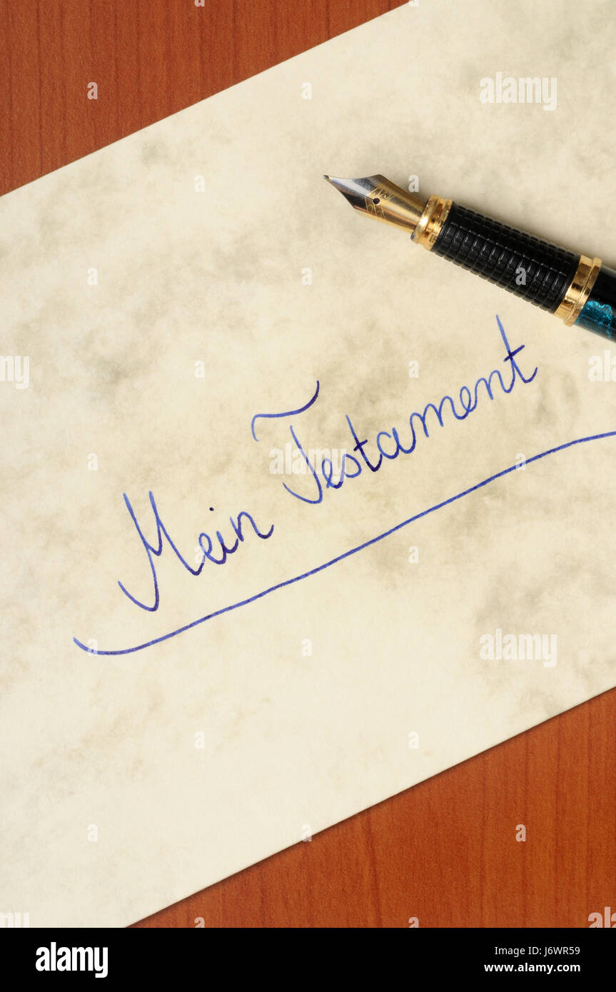 Testament Letzter Wille High Resolution Stock Photography and Images ...