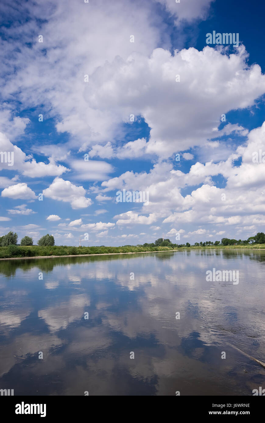 river and blue sky Stock Photo - Alamy