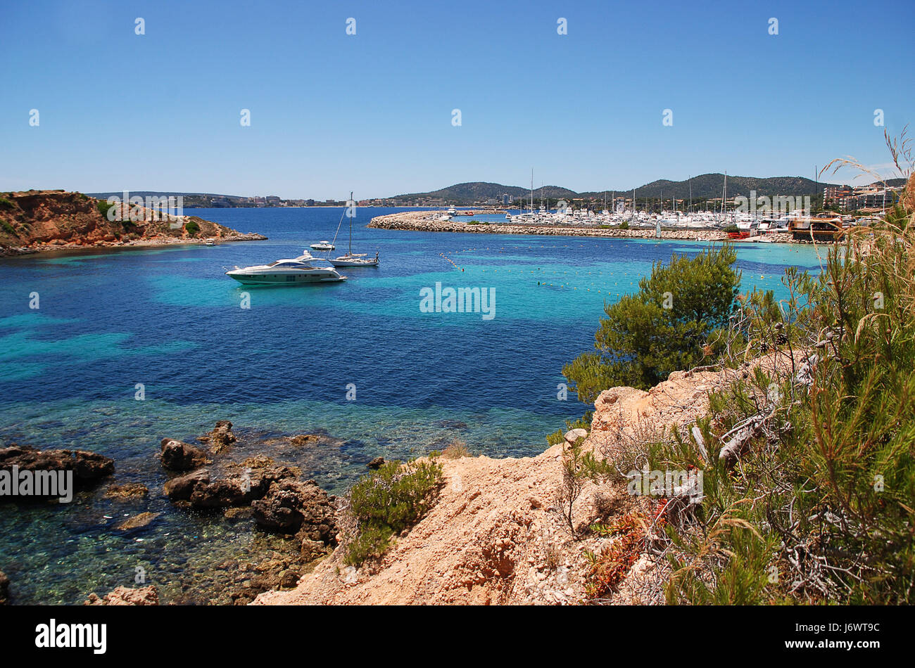 mallorca water mediterranean salt water sea ocean bay yacht rowing boat ...
