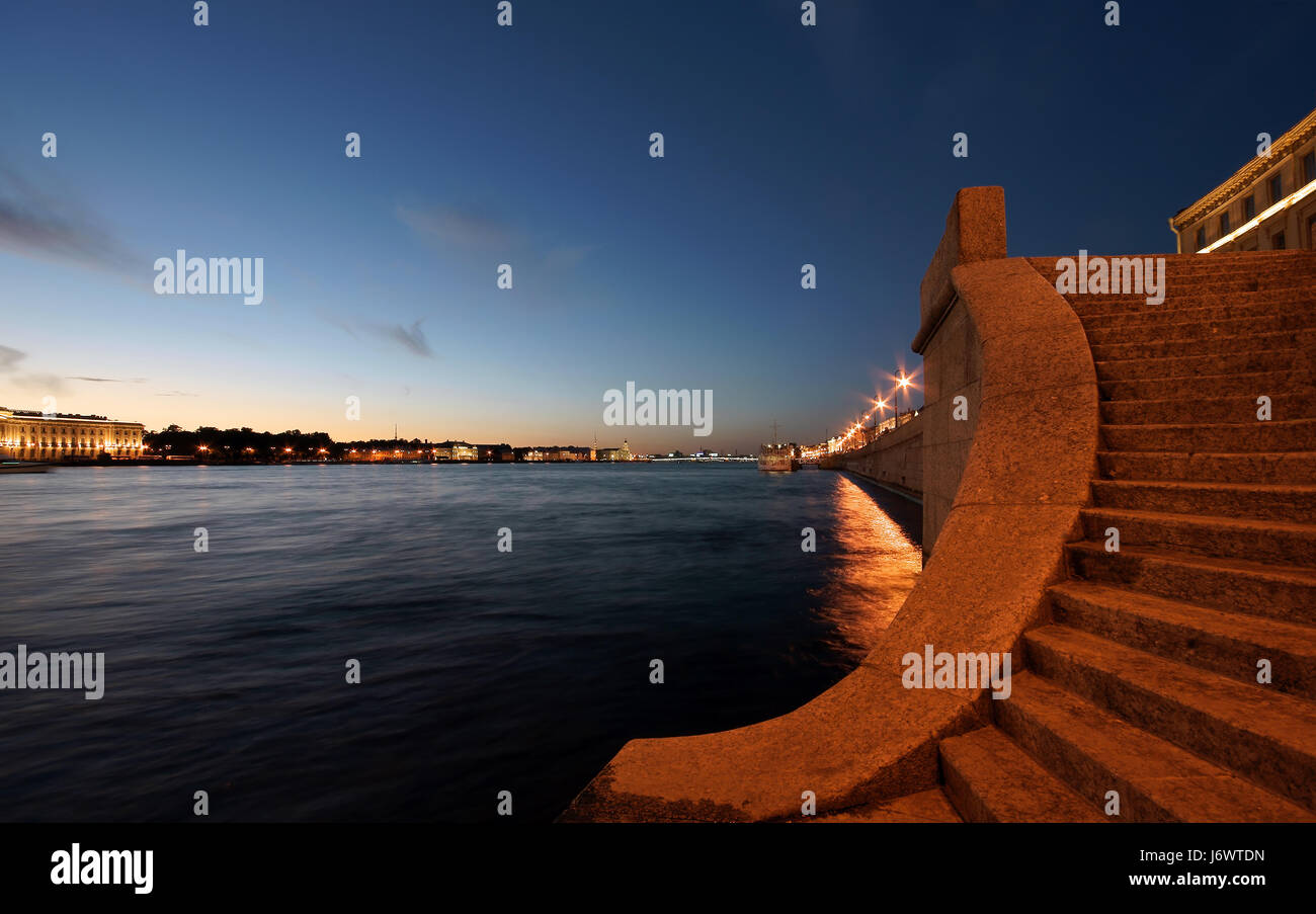 city town night nighttime evening sight view outlook perspective vista ...