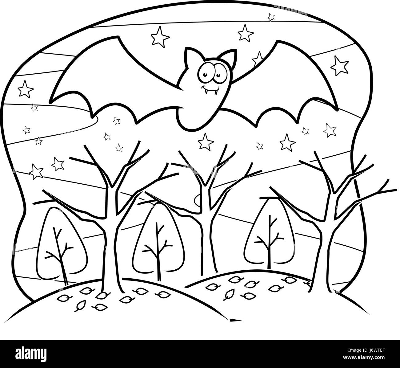 A happy cartoon bat flying in the air Stock Vector Image & Art - Alamy