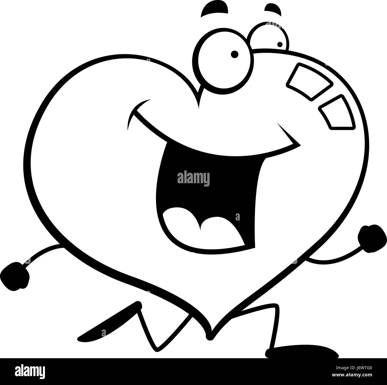 A cartoon red heart running and smiling Stock Vector Image & Art - Alamy