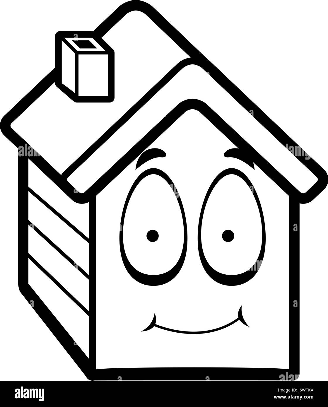 A cartoon white house smiling and happy Stock Vector Image & Art - Alamy
