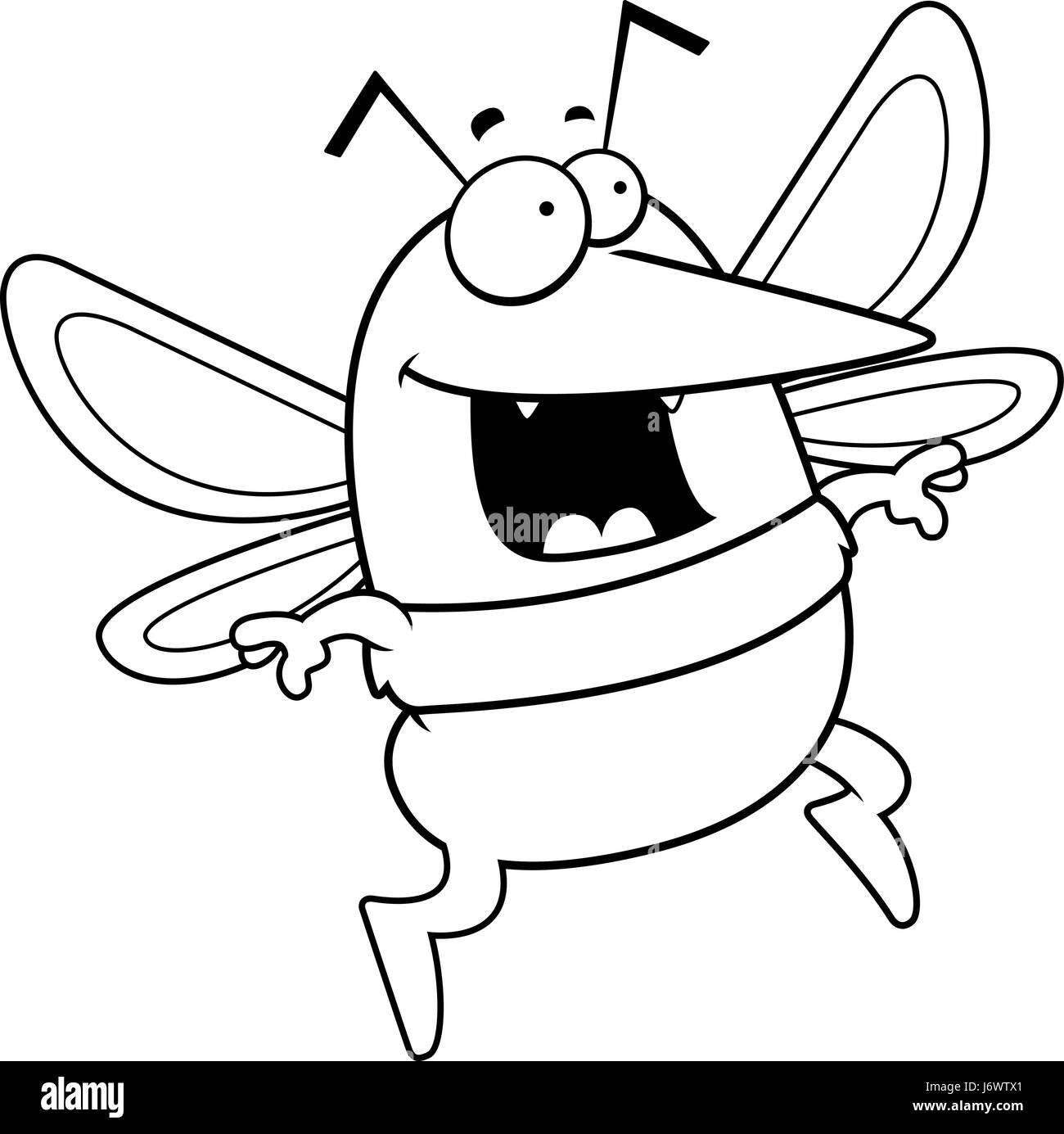 A happy cartoon mosquito jumping and smiling Stock Vector Image & Art ...