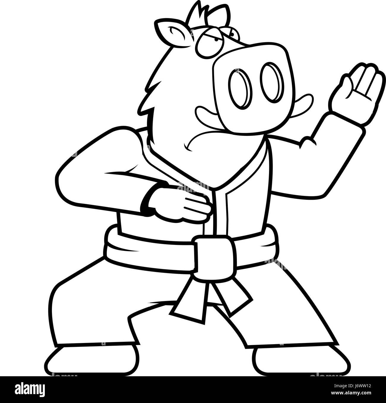 The Three Ninja Pigs Coloring