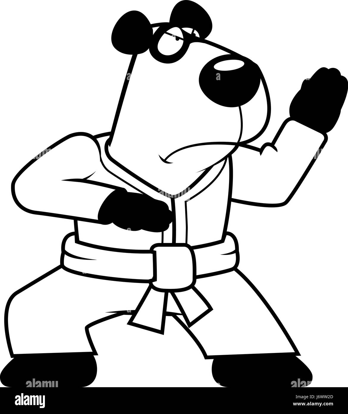 Karate gi cartoon hi-res stock photography and images - Alamy