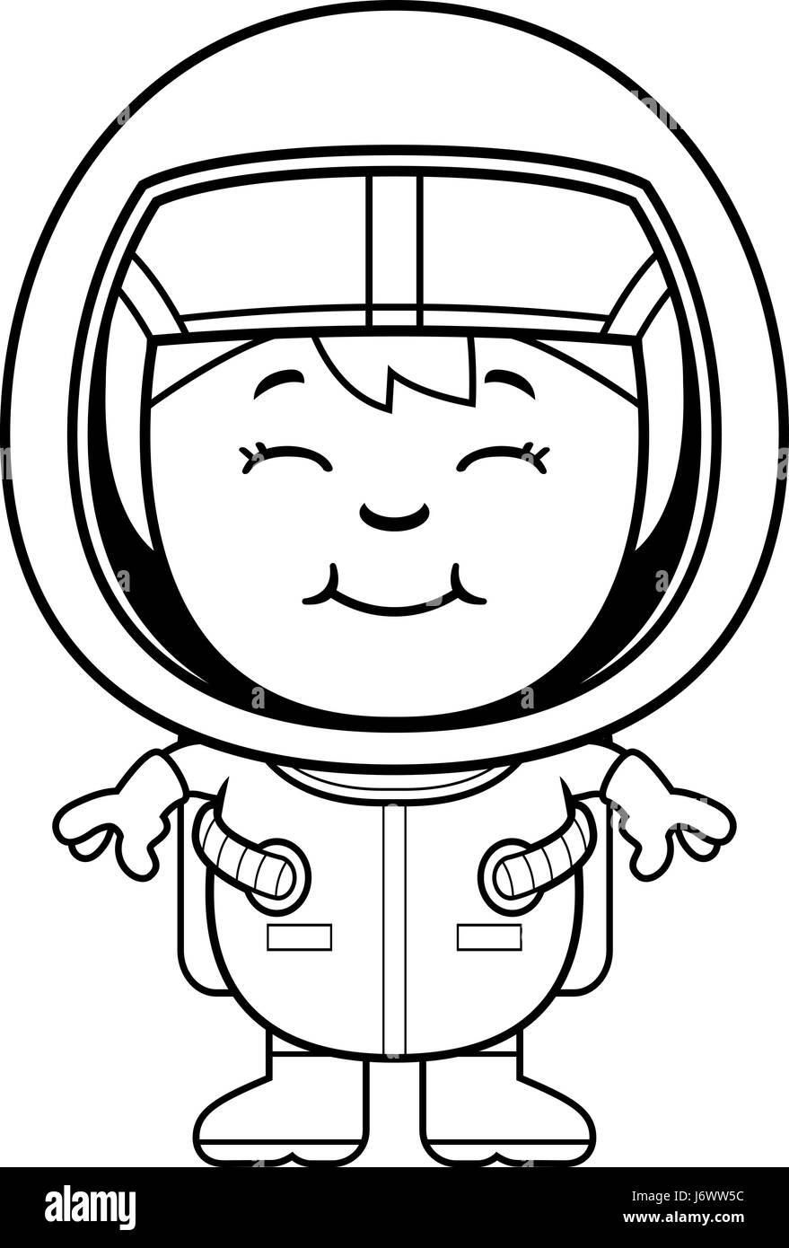Cute Astronaut Clip Art Black And White