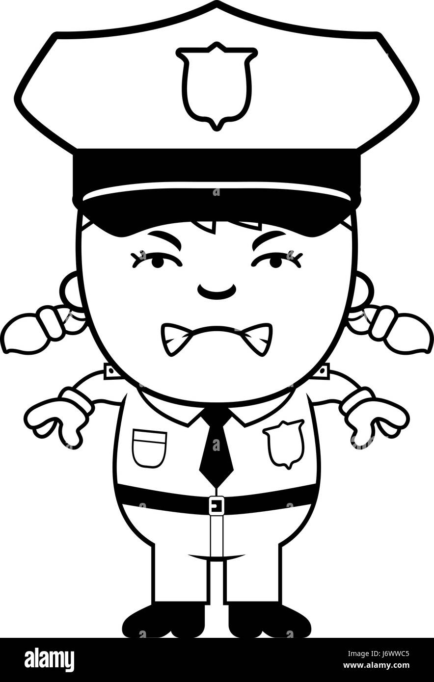 Cartoon child police officer angry hi-res stock photography and images ...