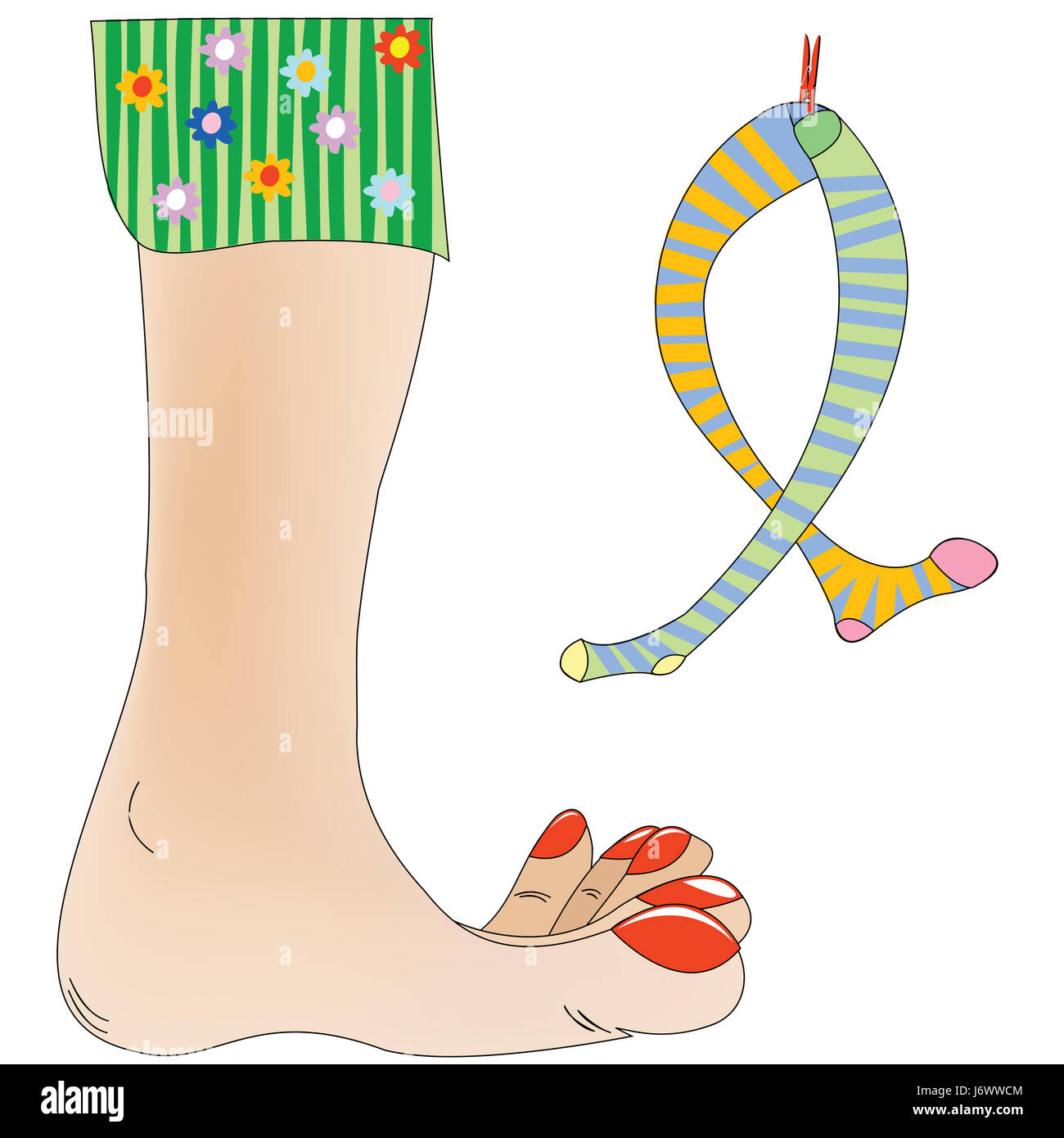 Cartoon feet hi-res stock photography and images - Alamy