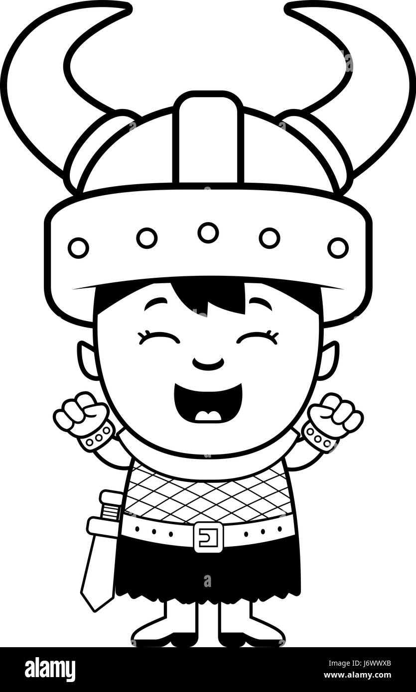 A cartoon illustration of an orc child celebrating Stock Vector Image ...