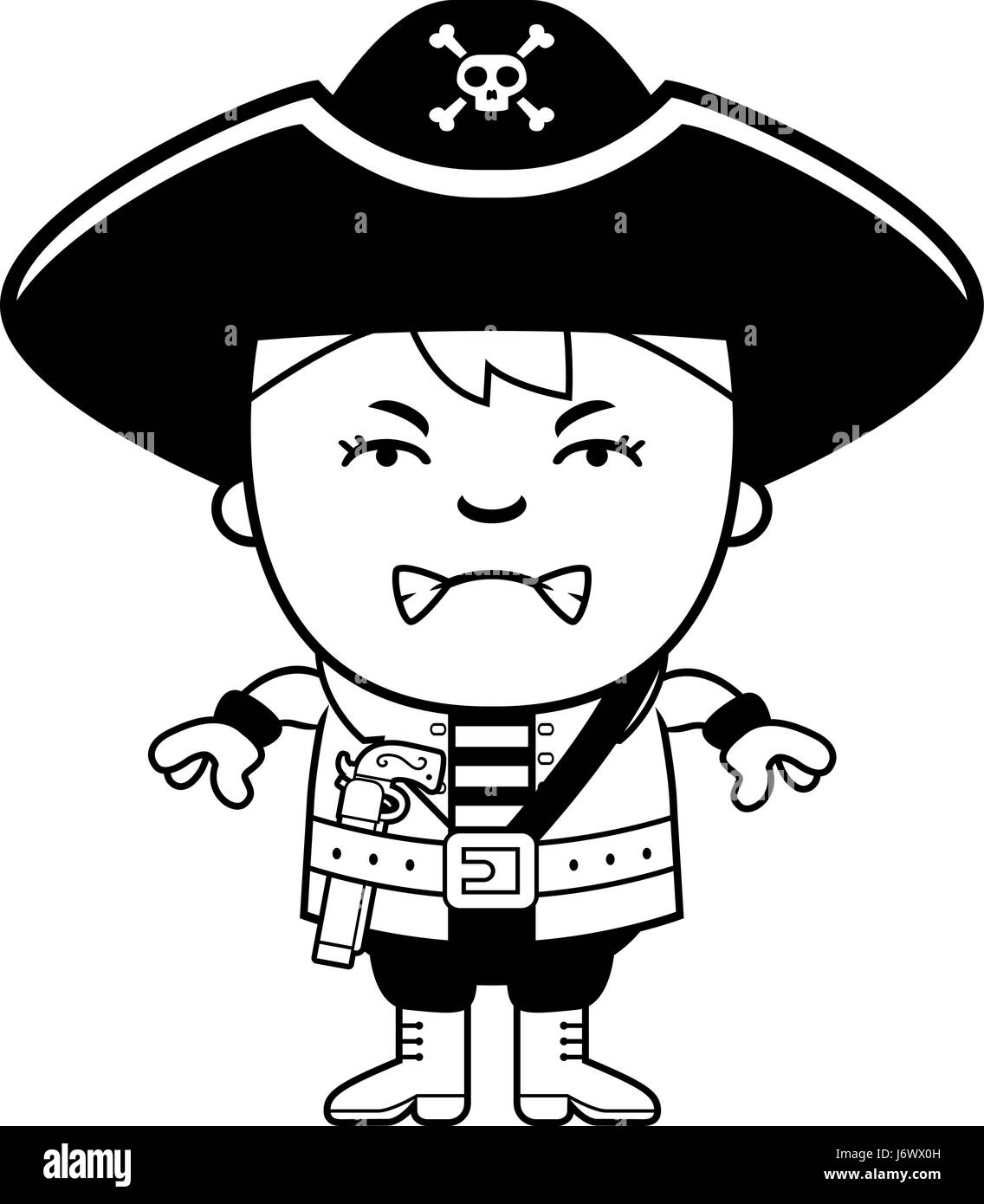 A cartoon illustration of a pirate boy looking angry Stock Vector Image ...