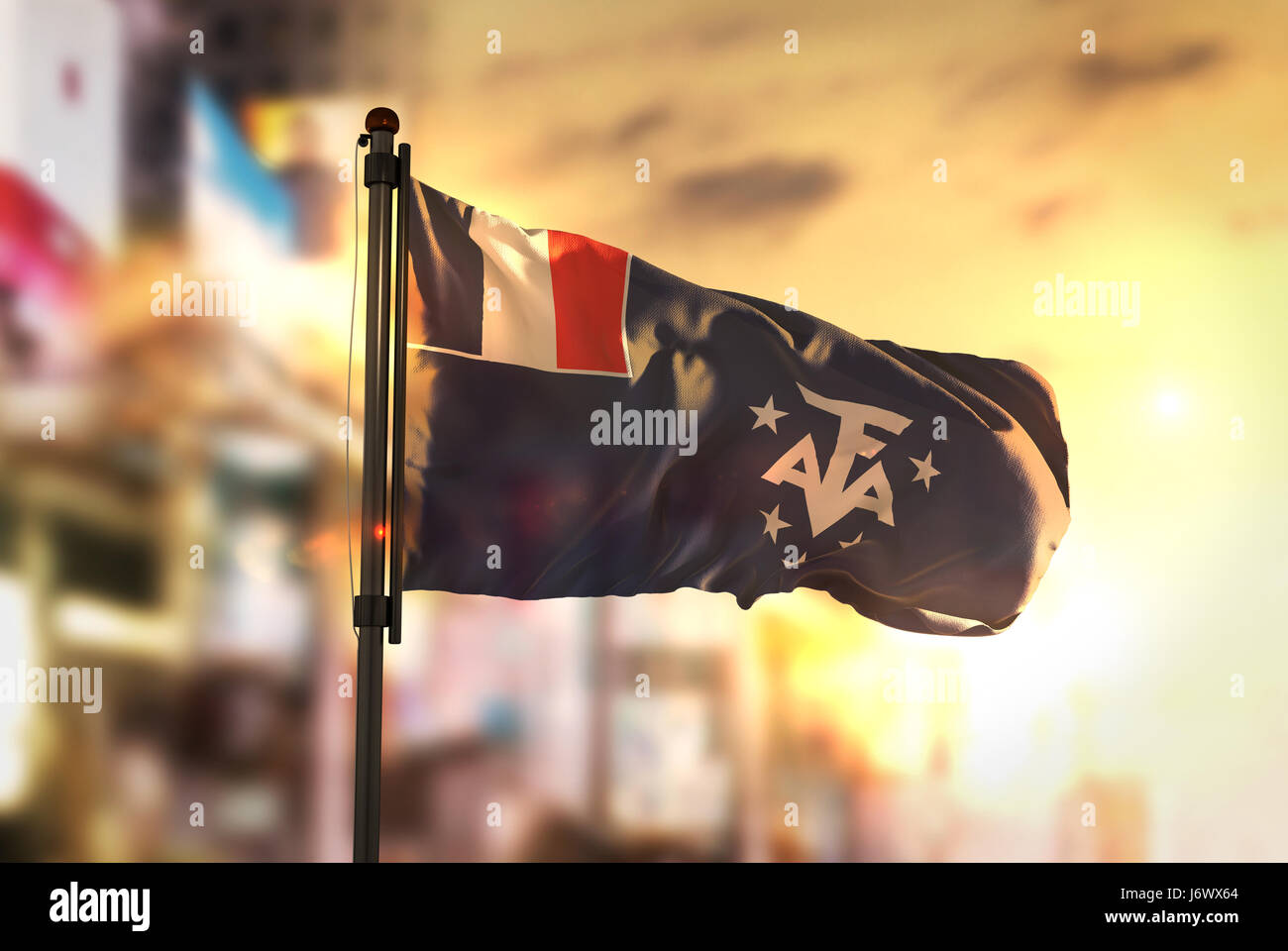 Realistic flag french southern hi-res stock photography and images - Alamy