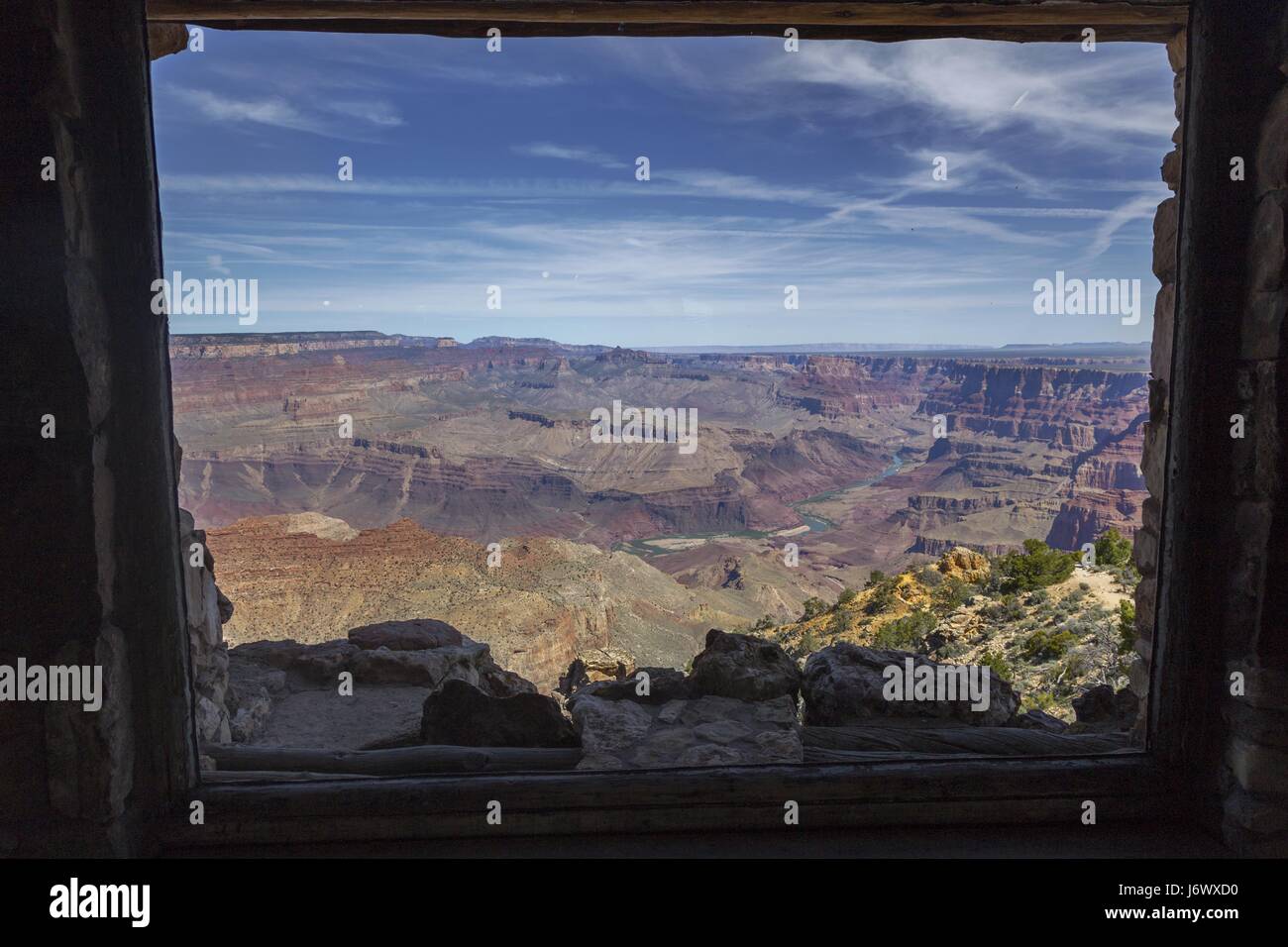 Grand Canyon of Colorado River in Arizona seen through the Window of ...