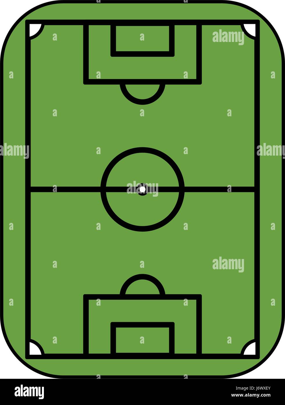 color image cartoon soccer field grass Stock Vector Image & Art - Alamy