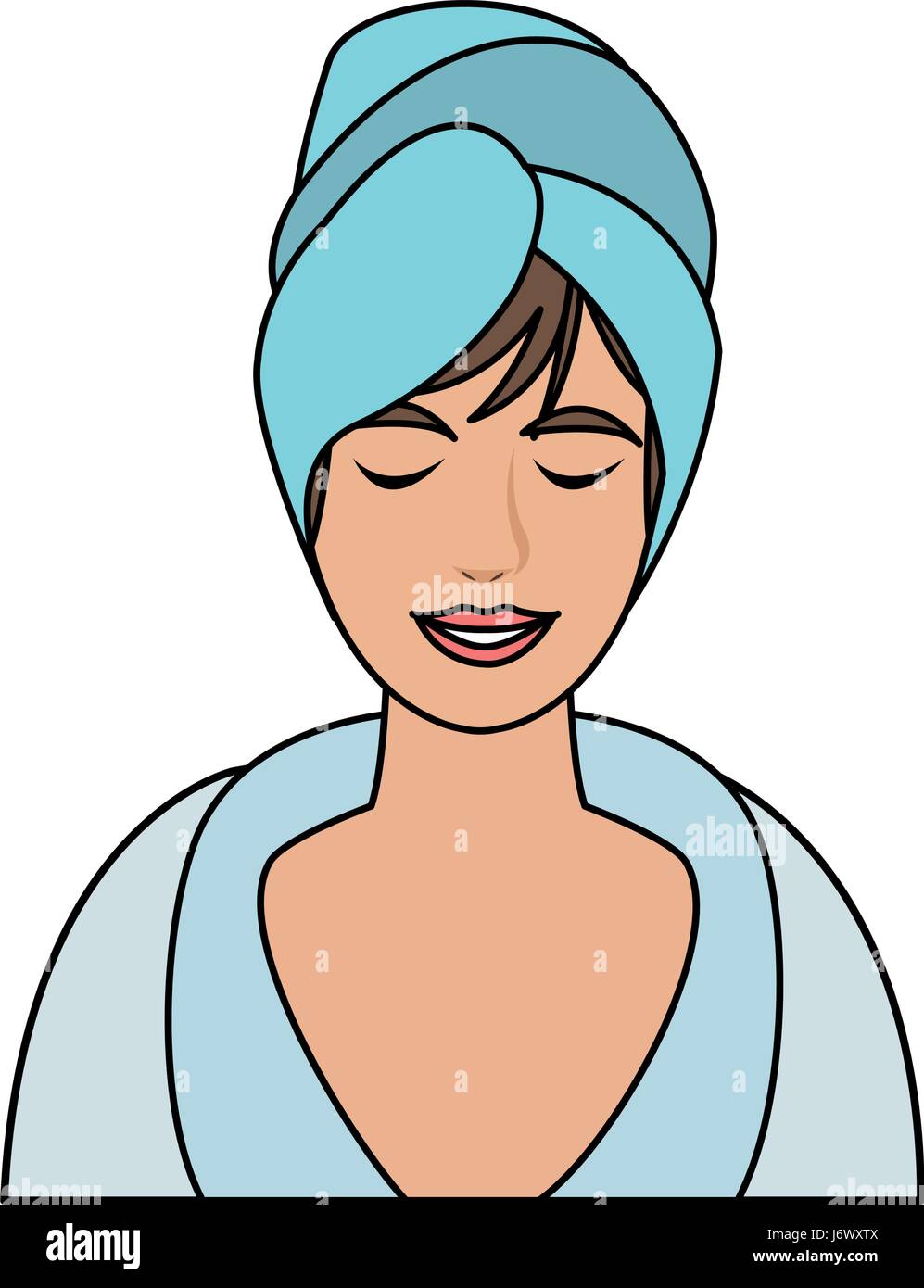 Head shoulders portrait woman Stock Vector Images - Alamy