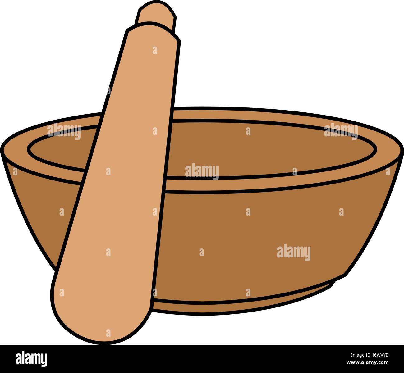 color image cartoon salt bowl with wooden shaker Stock Vector Image ...